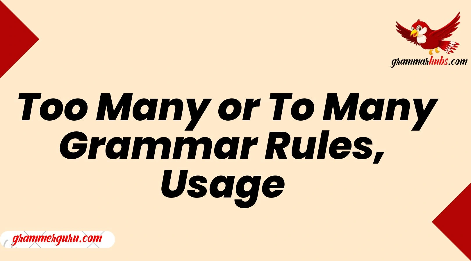 Too Many or To Many? Grammar Rules, Usage